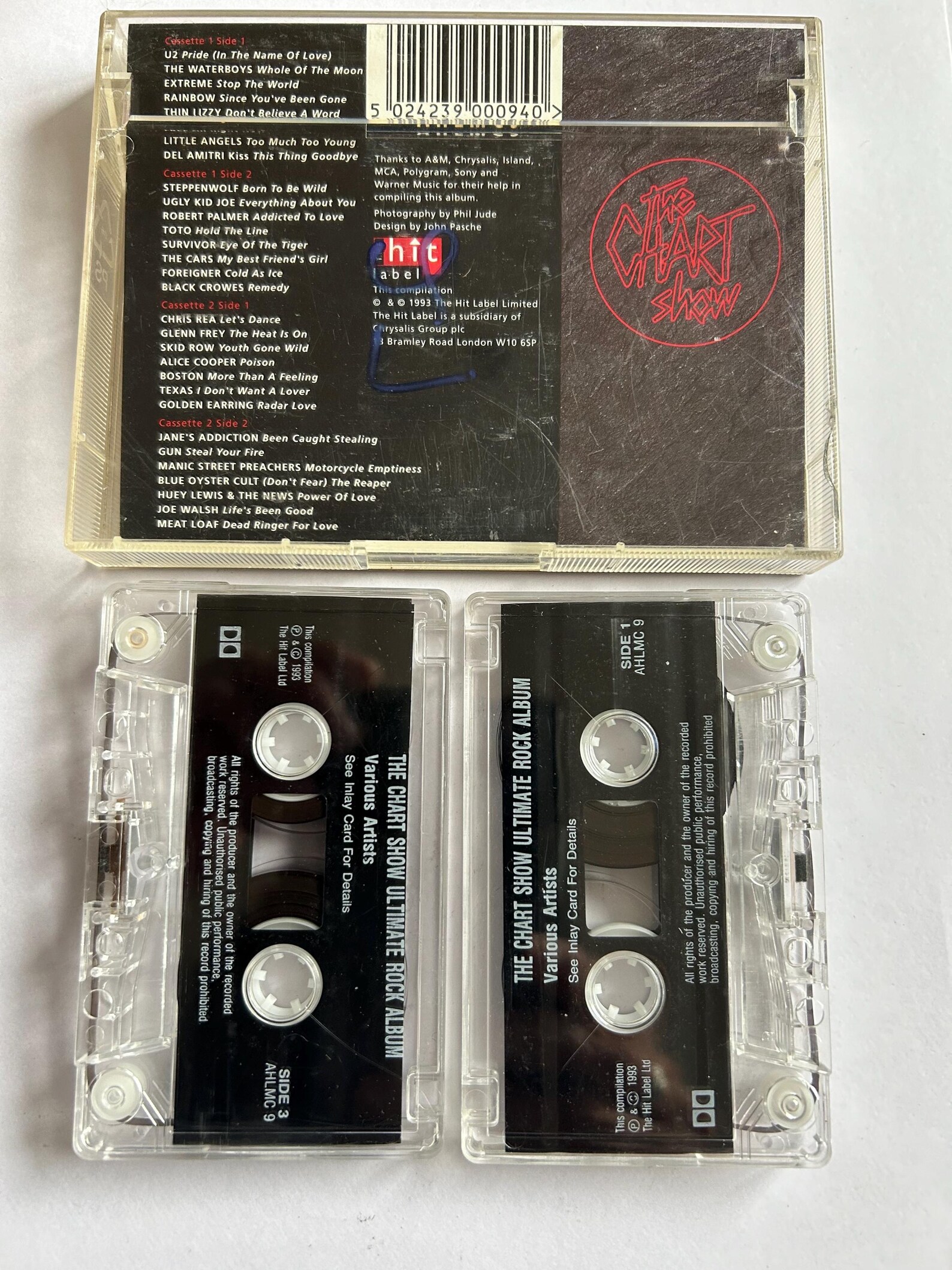 The Chart Show Ultimate Rock Album Various Artists Double Cassette Tape ...
