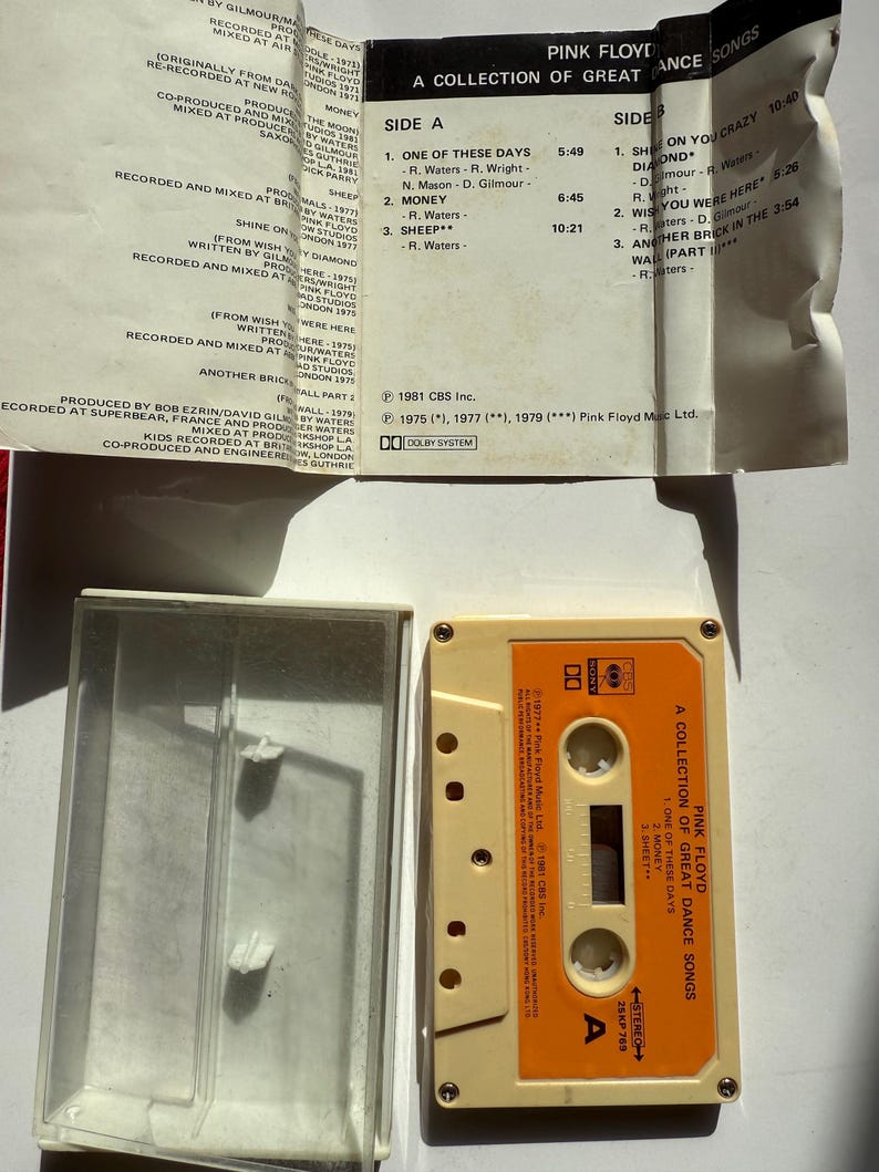 Pink Floyd A Collection of Great Dance Songs Japanese Cassette Tape - Etsy
