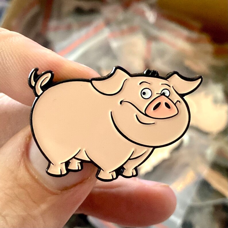 Cute Pig / Farm Animals / Soft Enamel Pins - Etsy