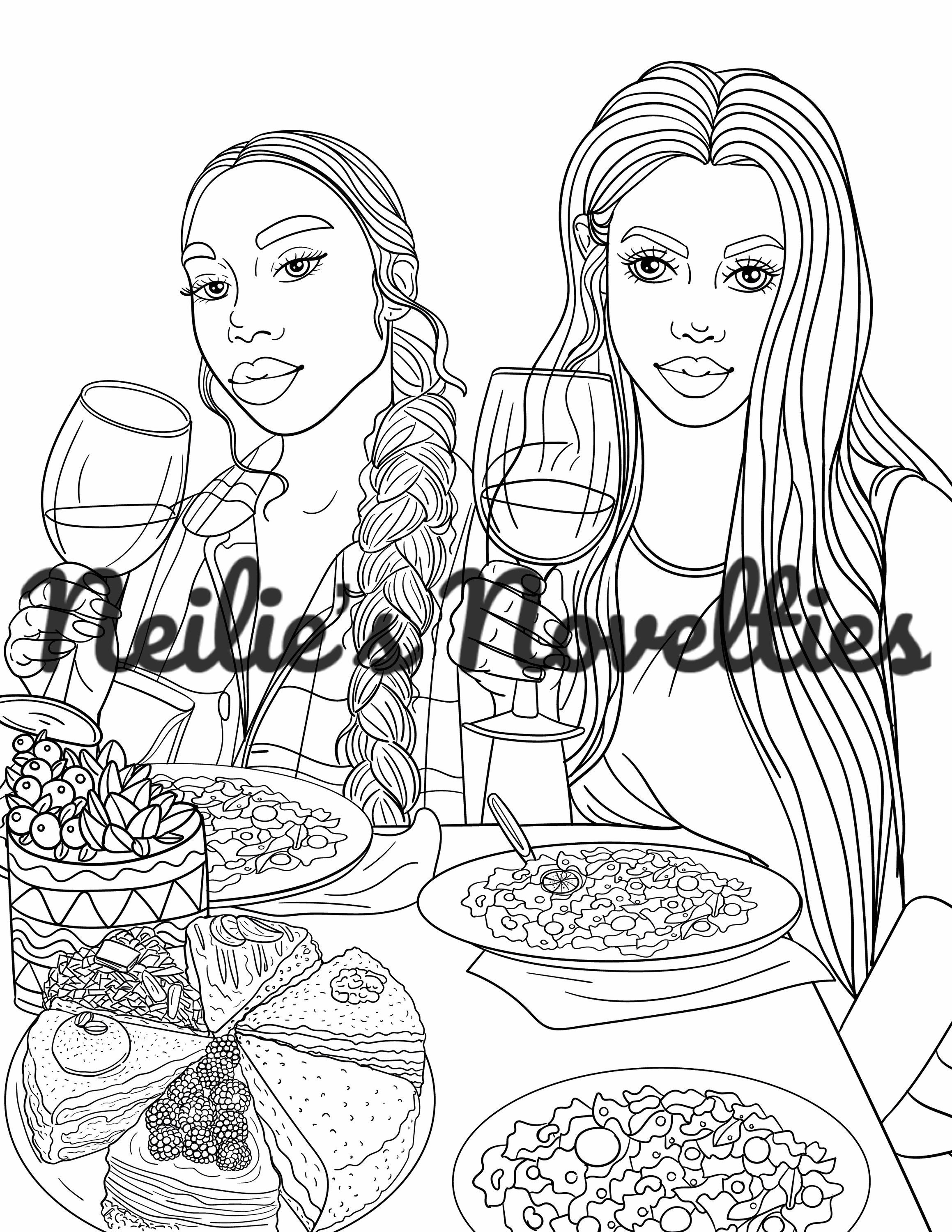 Digital Printable Black Girl Coloring Pages For Adults Kids Self Digital Printable Black Girl Coloring Pages For Adults Kids Self