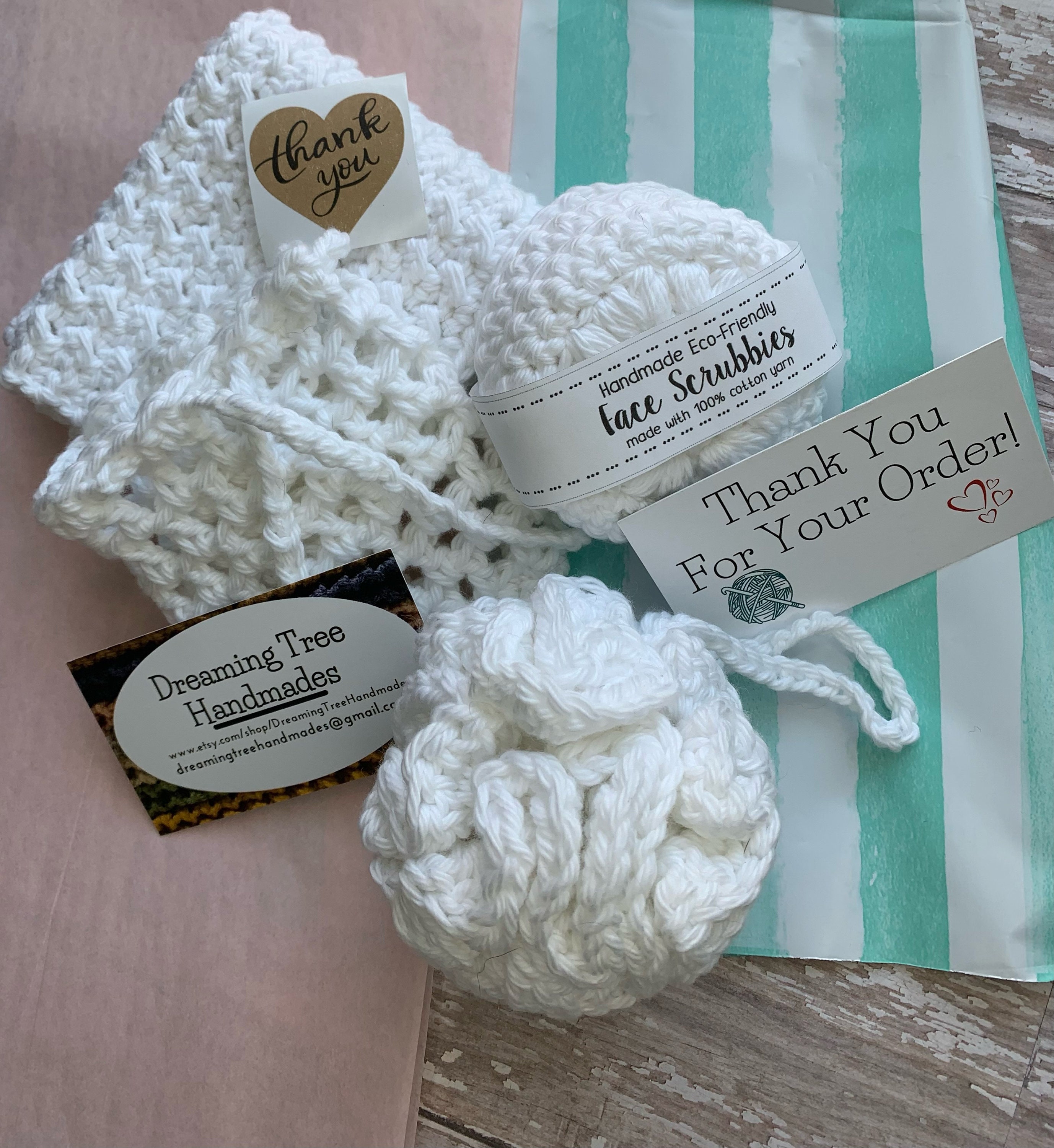 Crochet Spa Gift Set | 100% Cotton | Eco-friendly | 4-piece Set ...