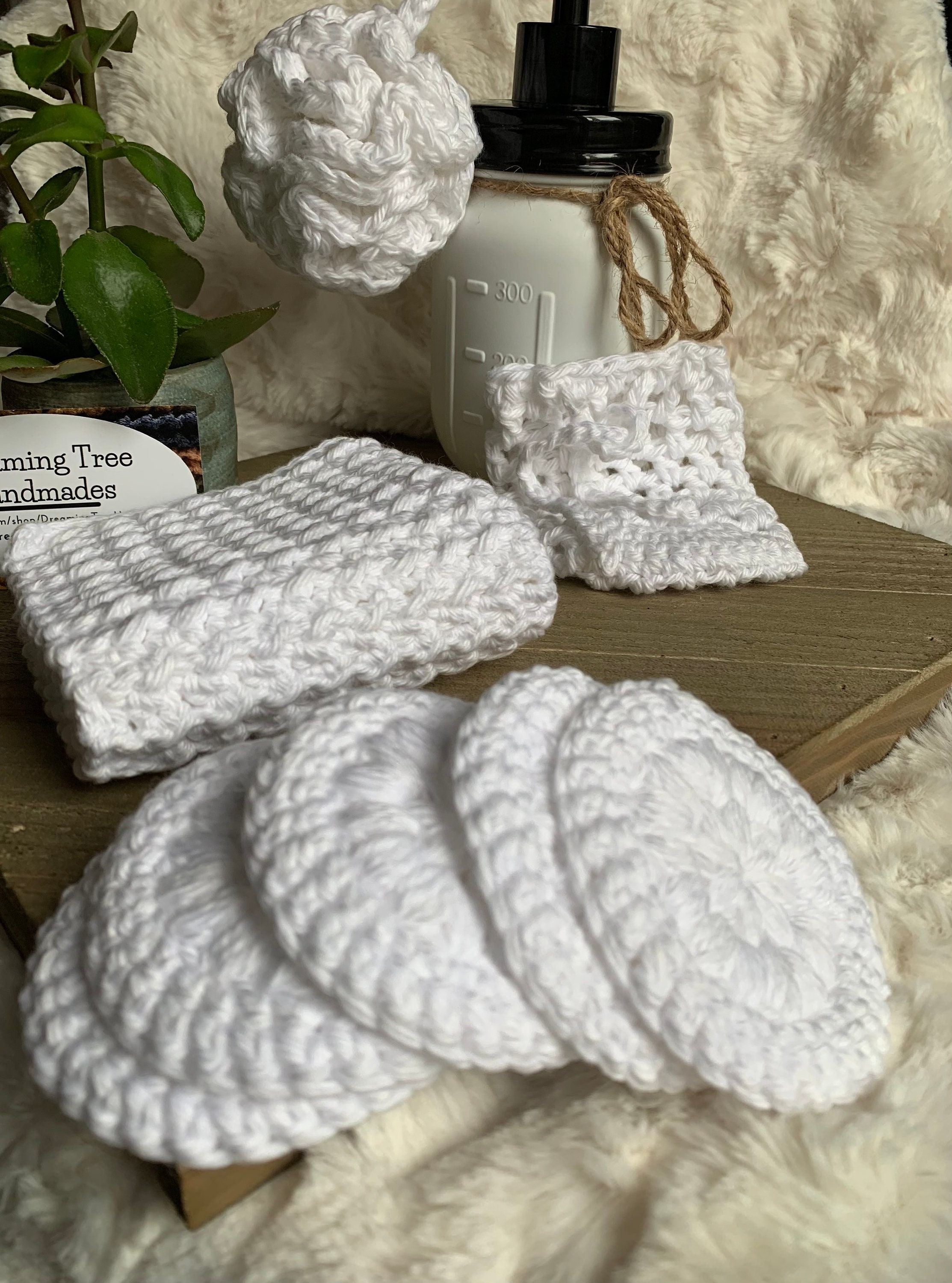 Crochet Spa Gift Set | 100% Cotton | Eco-friendly | 4-piece Set ...