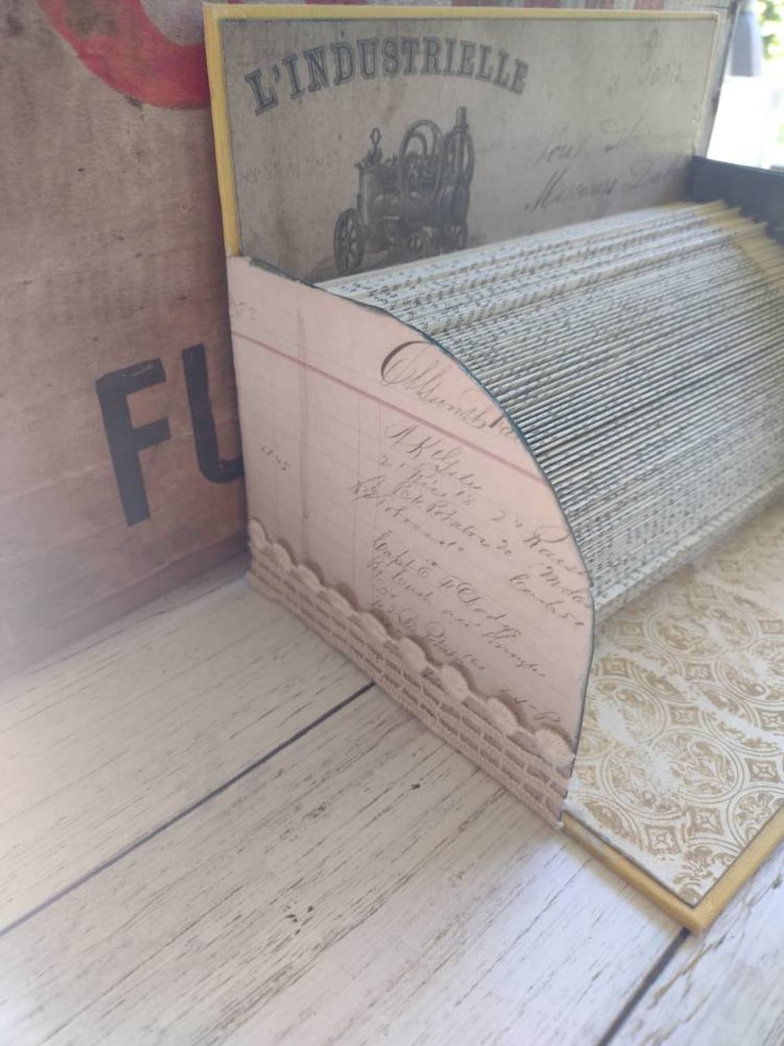 Altered Book Ephemera Holder Junk Journal Storage Fauxlodex - Etsy