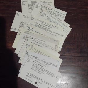 Vintage Library Catalog Cards, Set of 20 - Etsy
