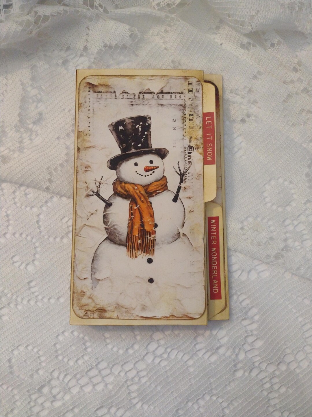 Snowman File Folder Folio, Pocket Christmas Organizer - Etsy