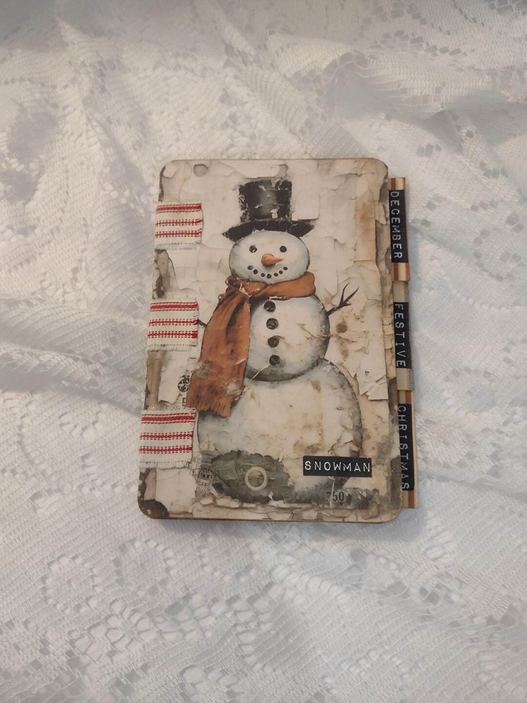 Snowman File Folder Folio, Tab Binding Junk Journal, Christmas ...