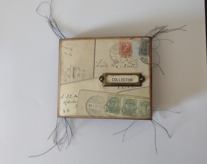 Postage Ephemera Holder Filled With 25 Tags or Papers and 25 Postage ...