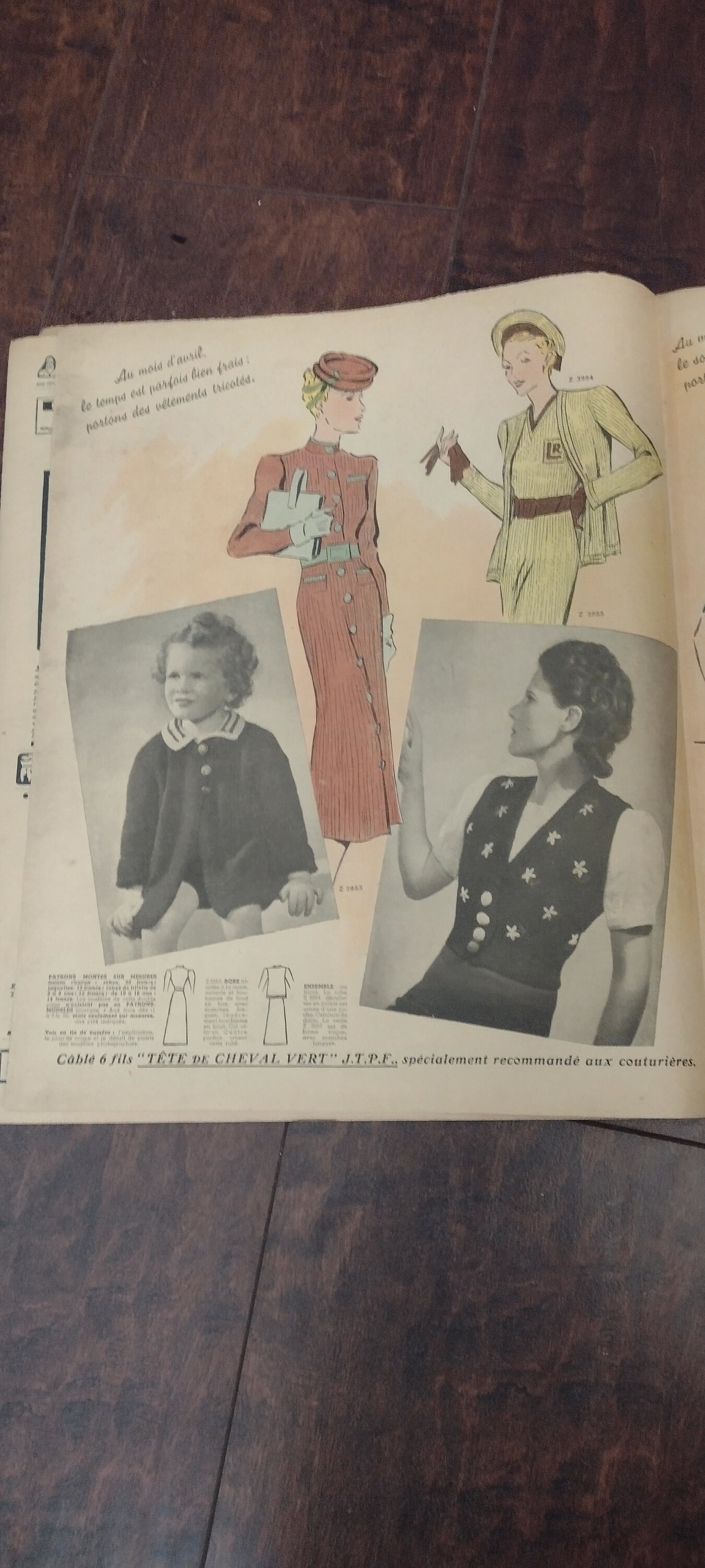 Le Petit Echo De La Mode Vintage French Fashion Magazine, April 1939 - Etsy