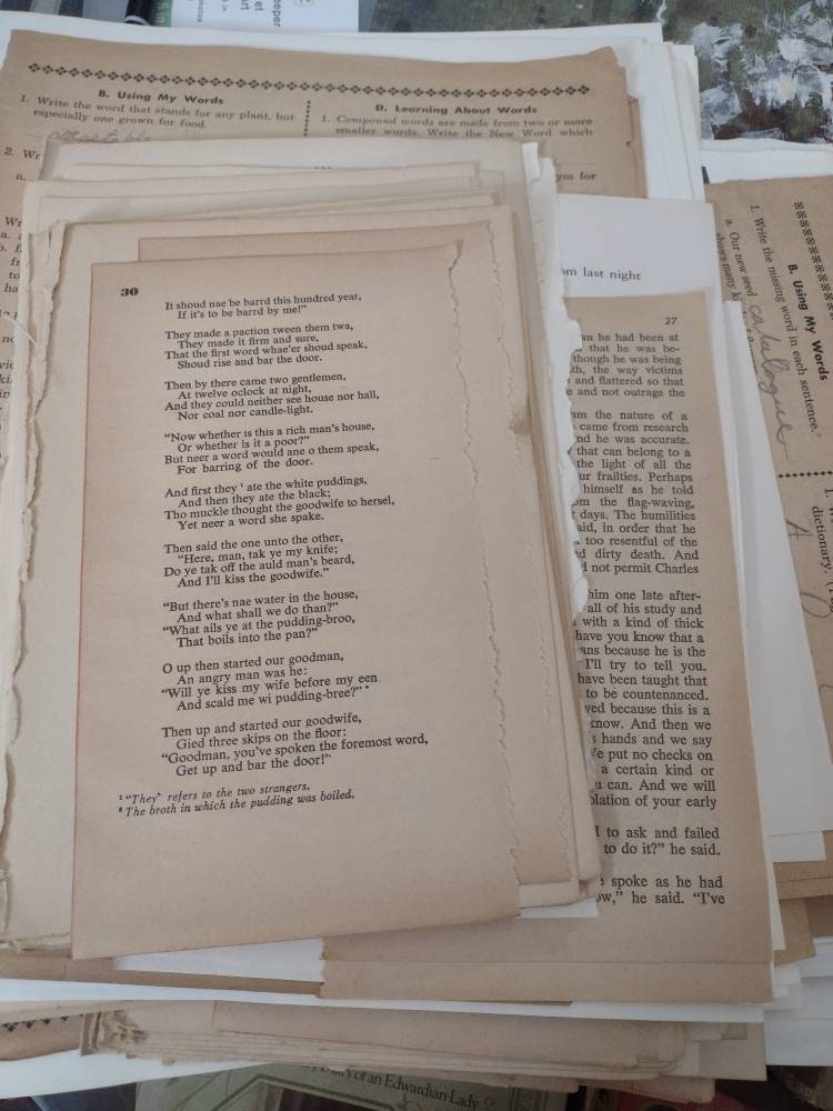 50 Vintage Book Pages Junk Journal Ephemera Music Sheets - Etsy