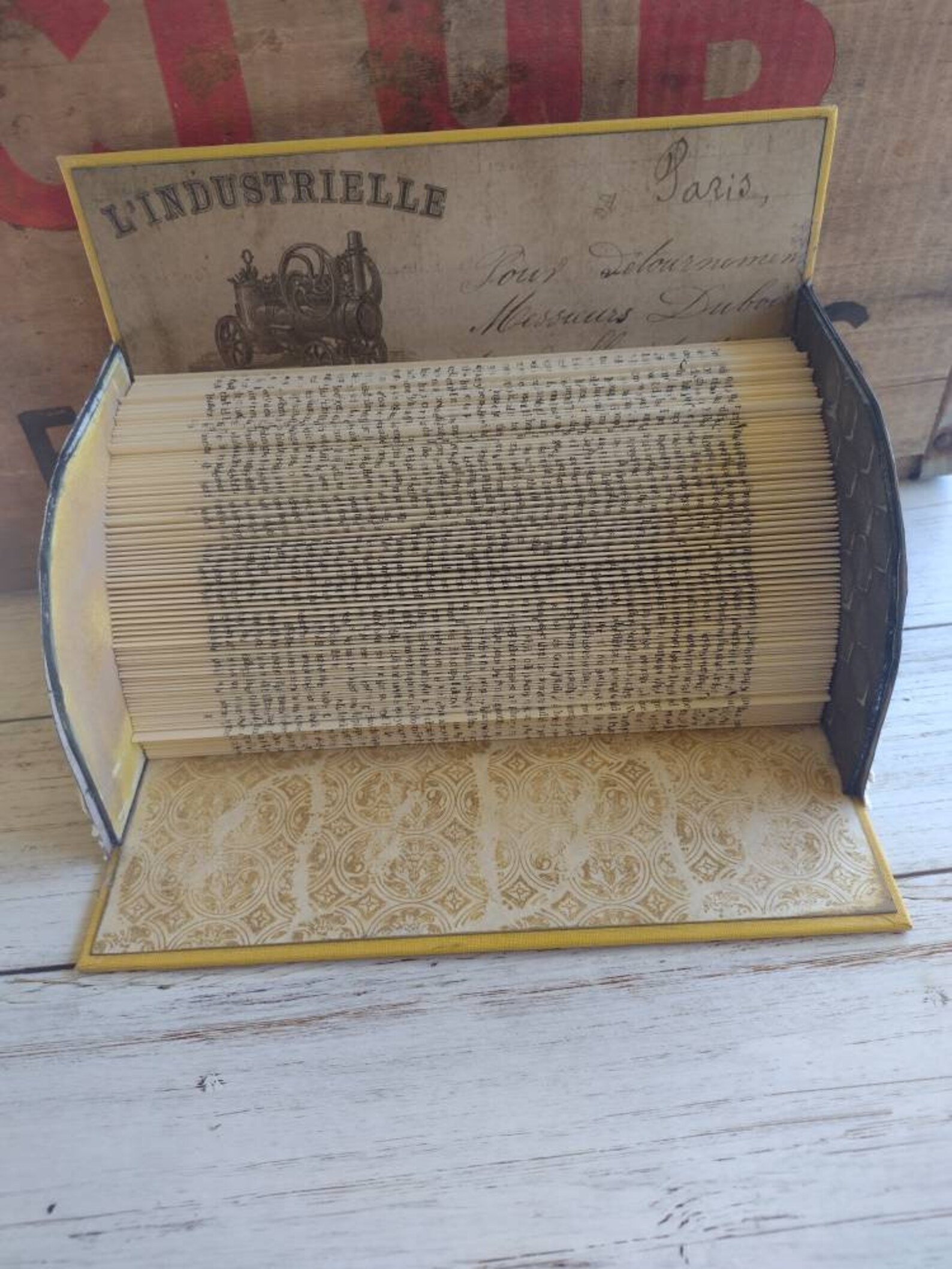 Altered Book Ephemera Holder, Junk Journal Storage, Fauxlodex, Guest ...