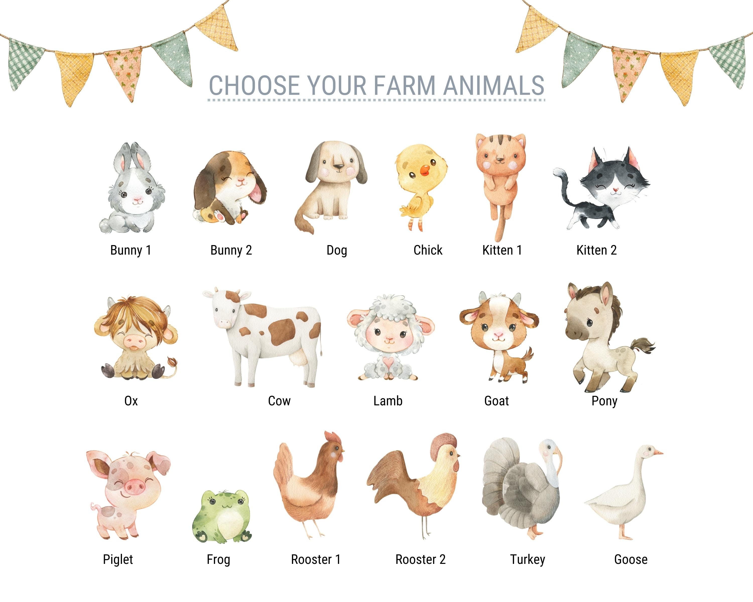 Personalized Nursery Wall Sign, Farm Animal Nursery Decor, Baby Name ...