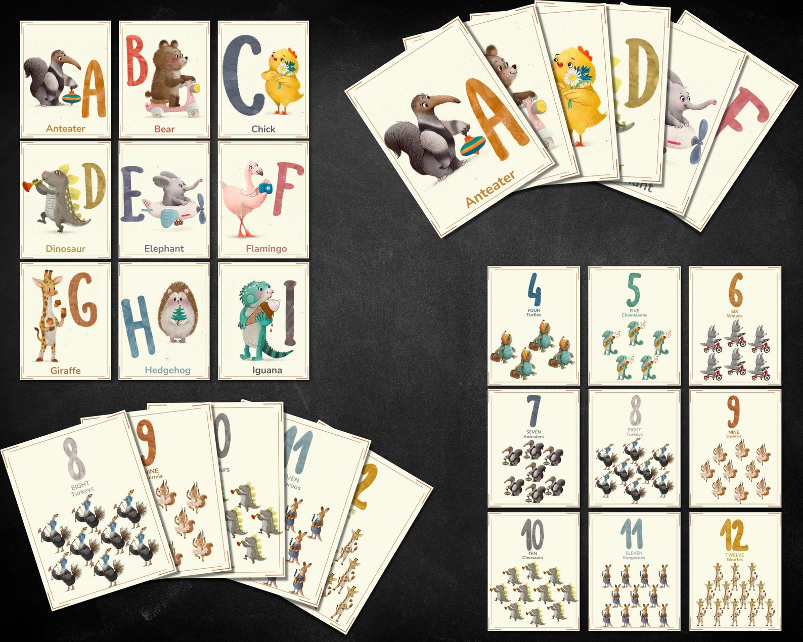 Alphabet Flash Cards Toddler Preschool Learning Activity - Etsy