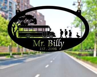 Metal School Bus Sign - Etsy