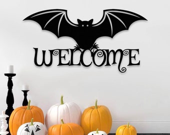 Welcome Bat Sign - Etsy