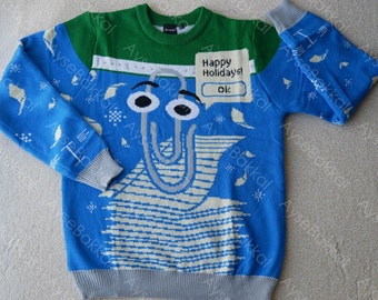 Clippy Ugly Sweater - Etsy