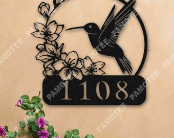 Hummingbird Address Sign - Etsy