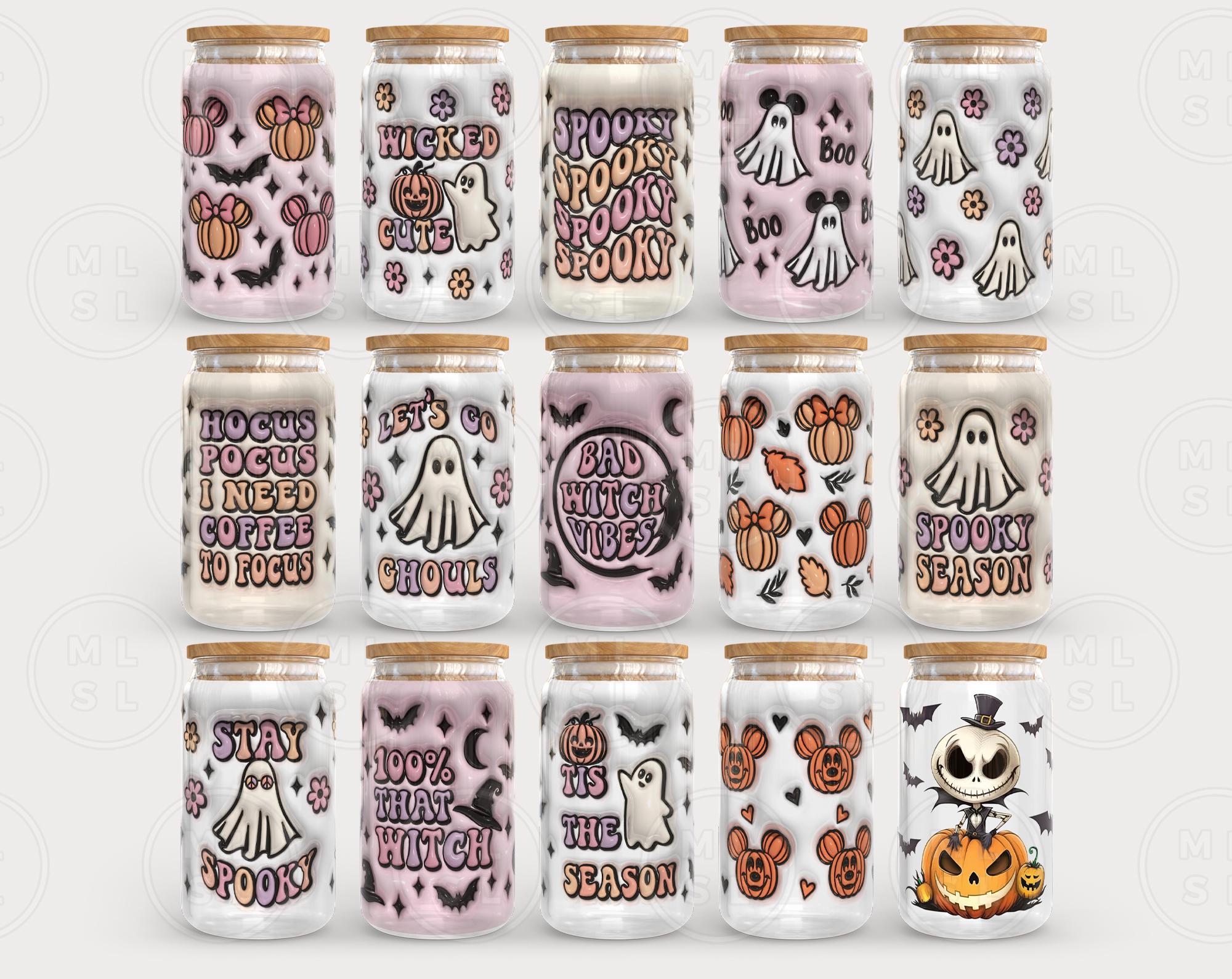 Halloween Mega Can Glass Bundle, Can Glass Svg, Horror Can Glass, 16oz ...