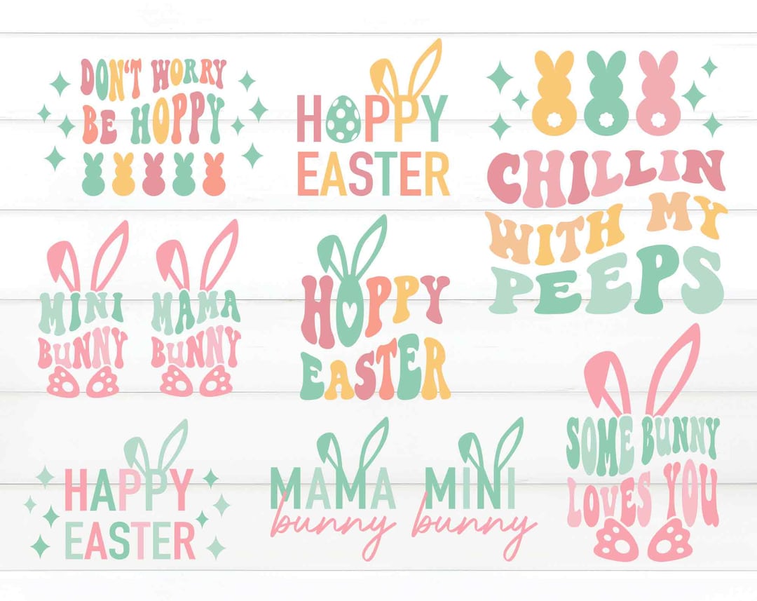 Easter Bundle SVG, Hoppy Easter Bunny Svg, Easter Svg, Mama Easter Svg ...