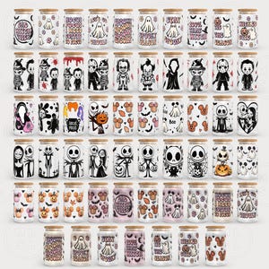 Halloween Mega Can Glass Bundle, Can Glass Svg, Horror Can Glass, 16oz ...