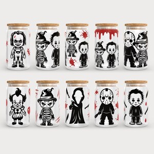 Halloween Mega Can Glass Bundle, Can Glass Svg, Horror Can Glass, 16oz ...