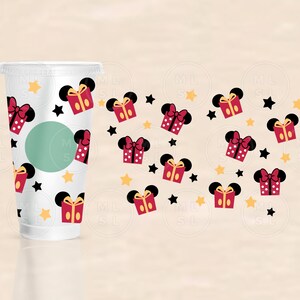 Christmas Mouse Ears Cup Wrap Svg, Christmas Full Wrap Bundle, Mouse ...