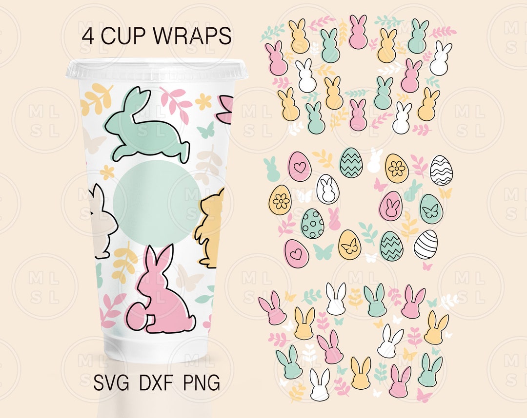 Easter Coffee Venti Cold Cup Svg, Easter Bunnies Full Wrap, Easter Egg ...