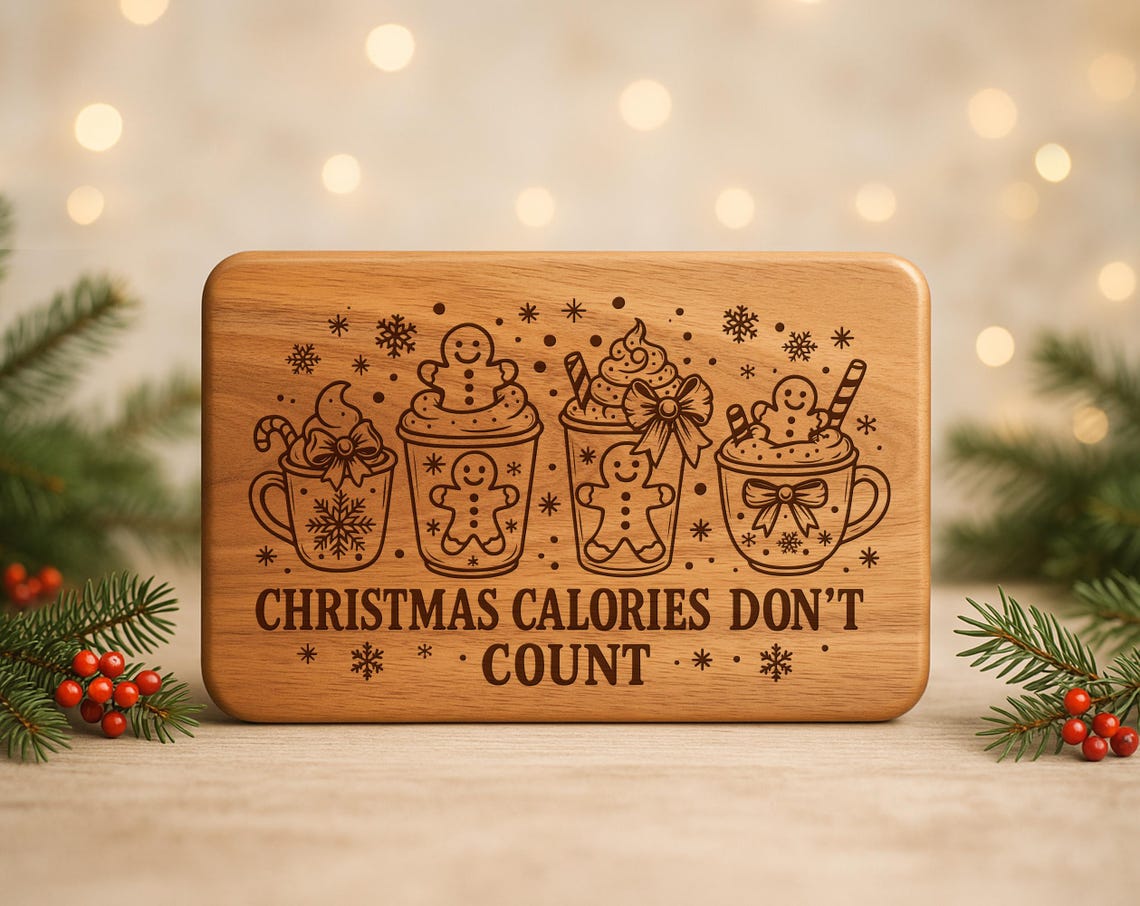 Christmas Cutting Board Engraving File, Santa Claus Svg Bundle ...