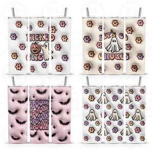 3D Inflated Puff Spooky Tumbler Wrap Bundle Spooky Bundle - Etsy