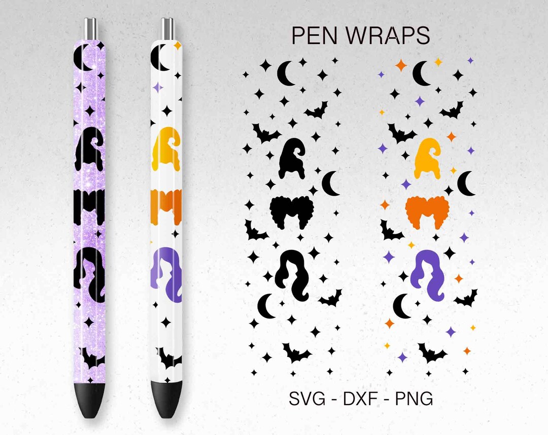 Halloween Pen Wrap Svg Witch Pen Wrap Svg Epoxy Pen Wrap - Etsy