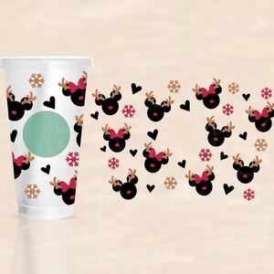Christmas Mouse Ears Cup Wrap Svg, Christmas Full Wrap Bundle, Mouse ...