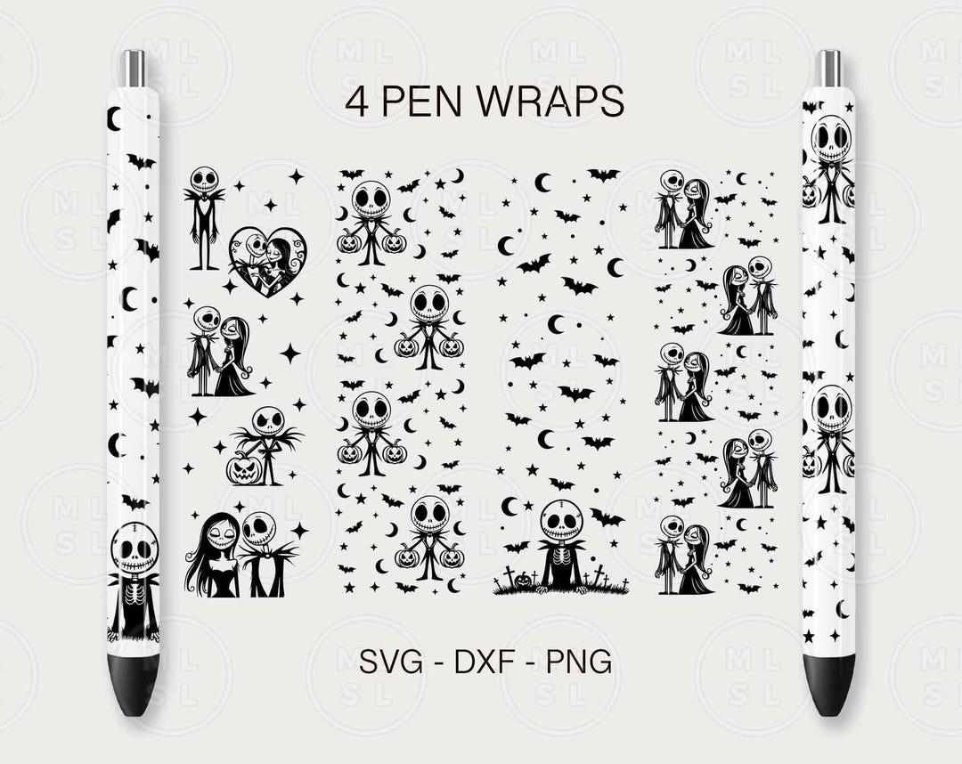 Skeleton Pen Wrap Svg, Horror Pen Wrap, Scary Movie Pen Wrap Svg, Epoxy ...