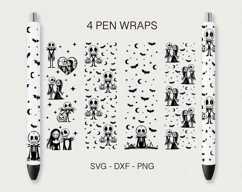 Skeleton Pen Wrap Svg, Horror Pen Wrap, Scary Movie Pen Wrap Svg, Epoxy ...