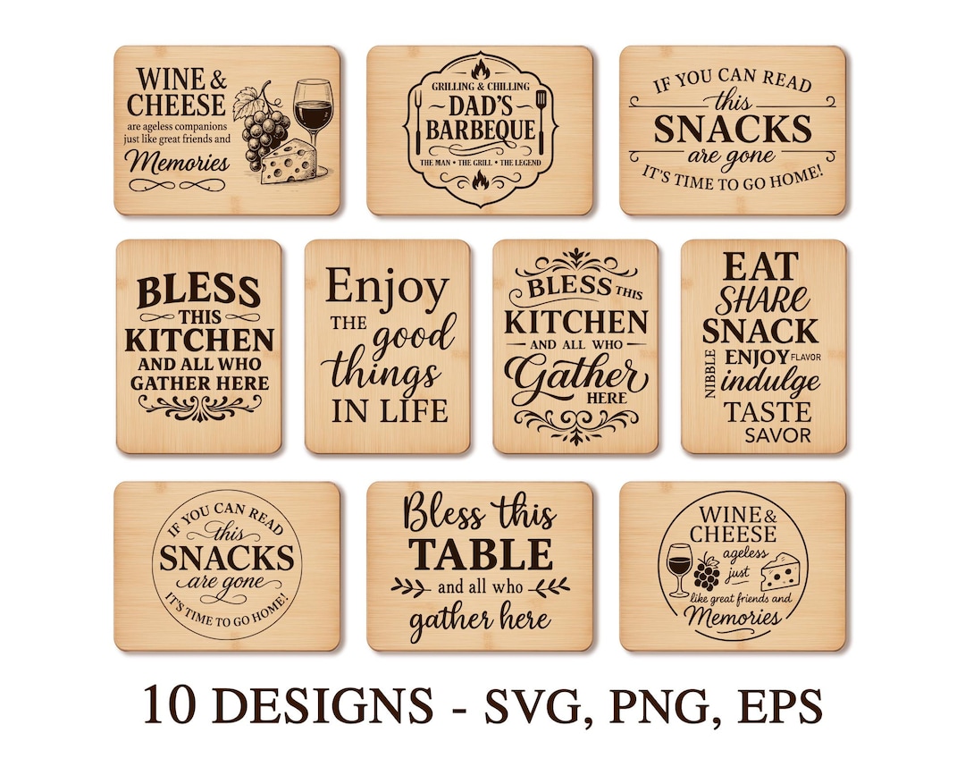 Funny Charcuterie Board Saying Svg Bundle, Wine and Cheese Cutting ...