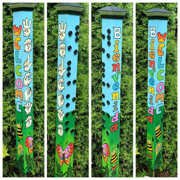Hand Painted Garden Art - Etsy