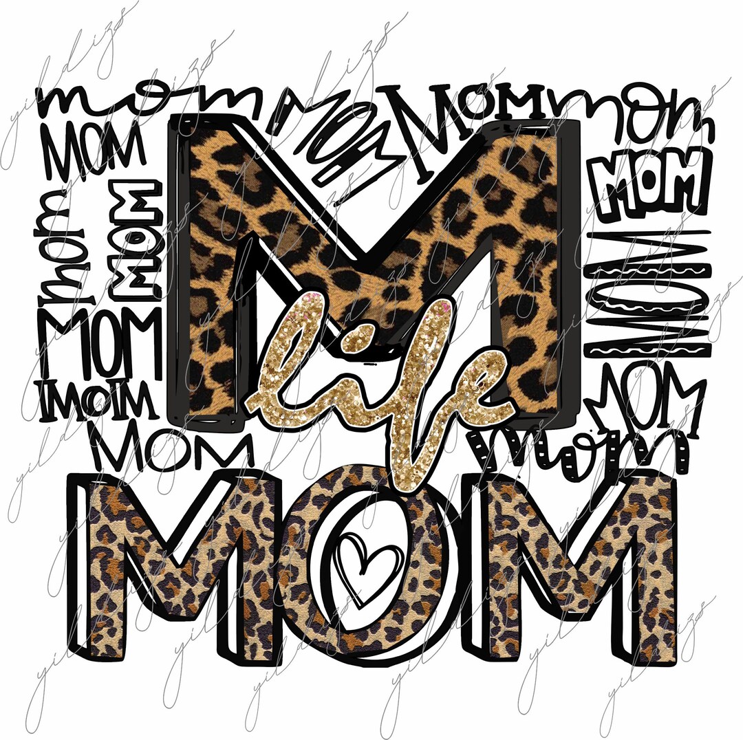 Mom Life Pink Lip Kiss Me Kissing Lips Cheetah Leopard - Etsy