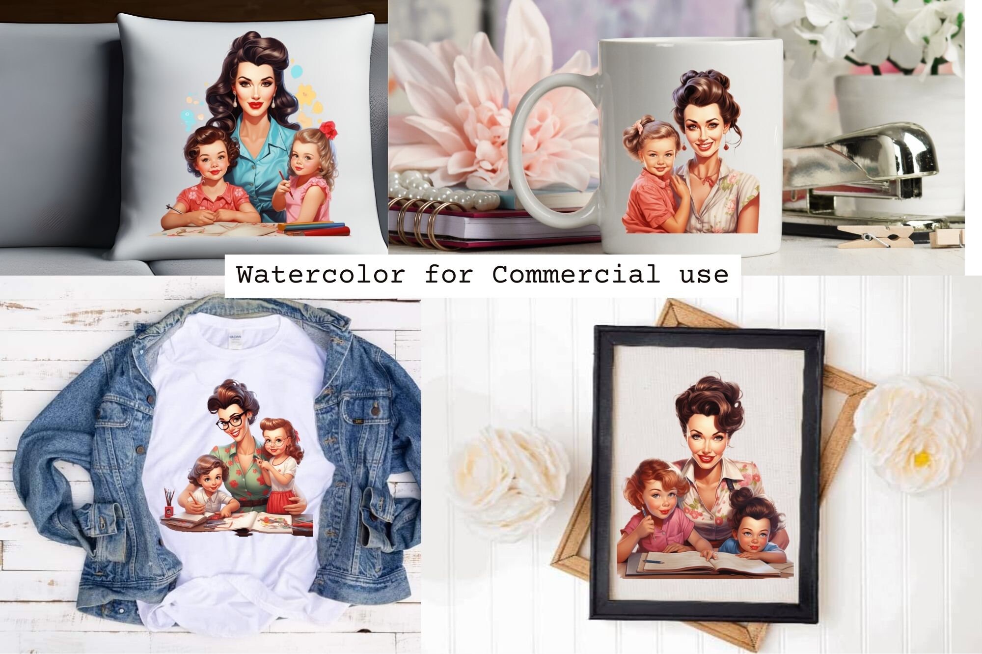 Pin up Children Teacher Clipart, Retro Teacher, Literature, Science ...