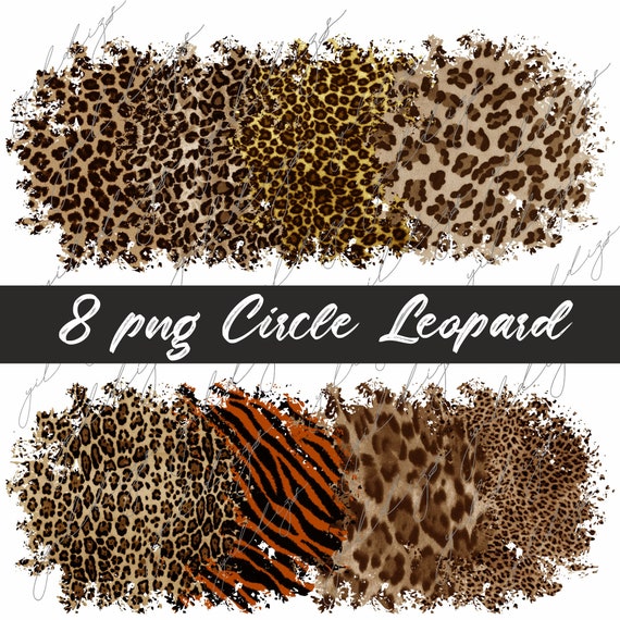 Leopard Background Png Bundle Background Splash Cheetah | Etsy