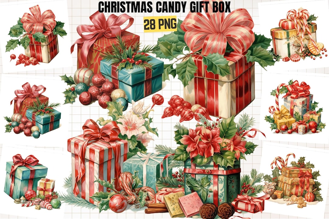 Christmas Gift Box Clipart-christmas Presents Clipart, Birthday Gift ...