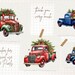 Retro Truck With Christmas Tree Clipart Christmas Retro Truck - Etsy