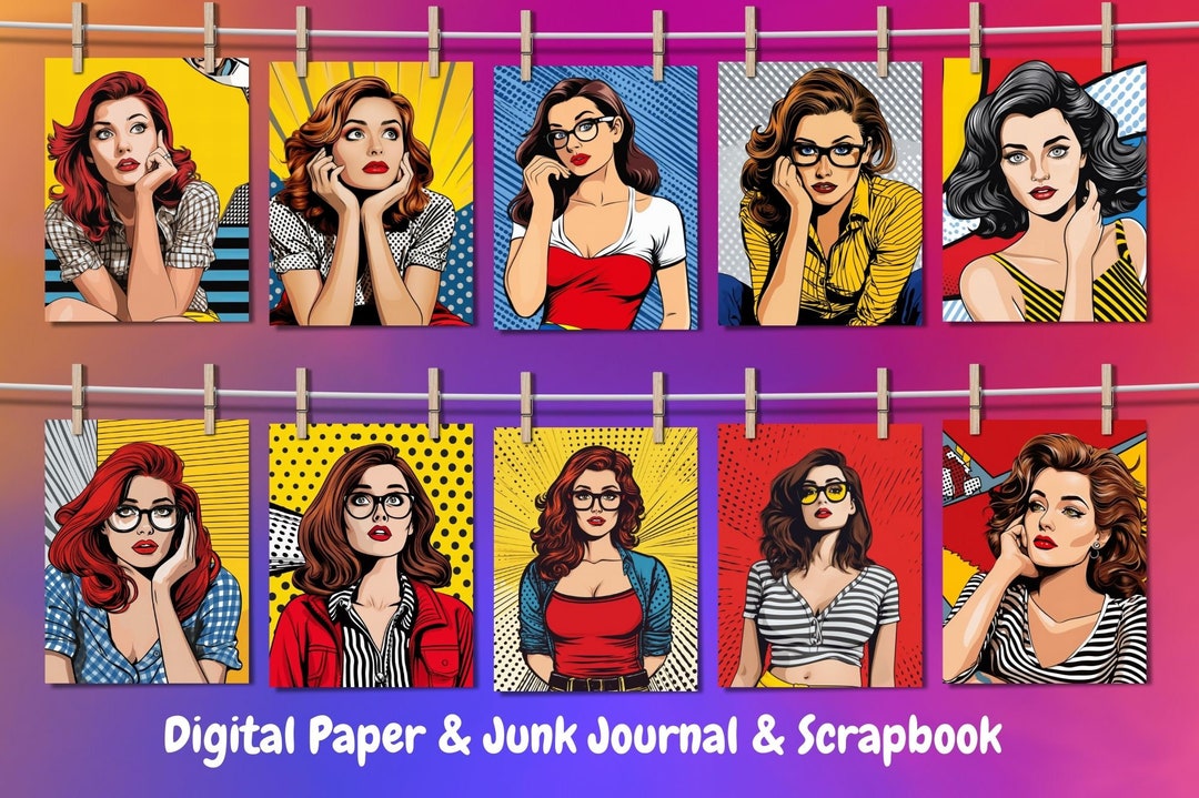 Girl Pop Art Comic Retro Pin Up Girls Girl Pop Artist Pattern