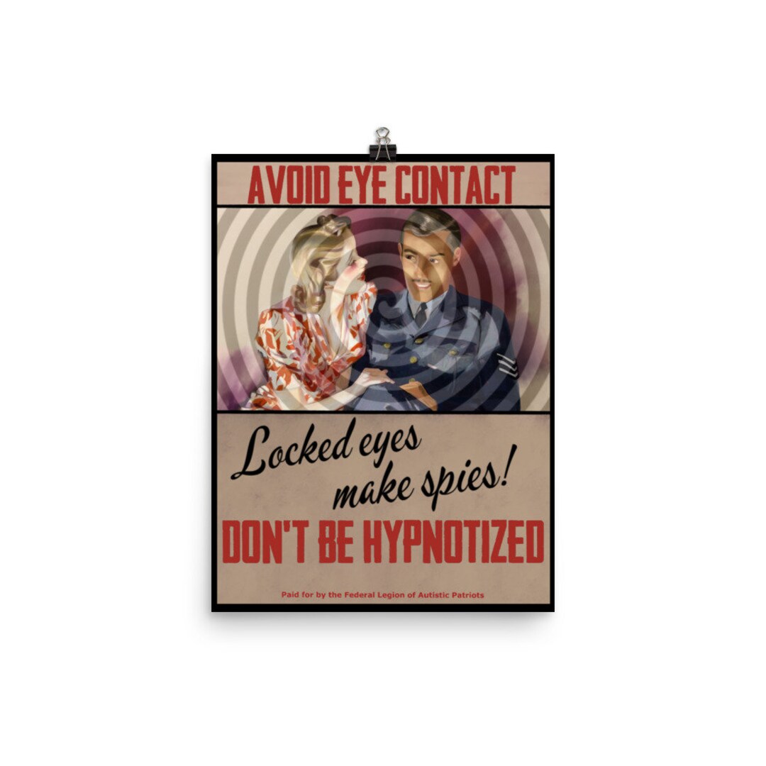 Locked Eyes Make Spies, Propaganda Poster - Etsy