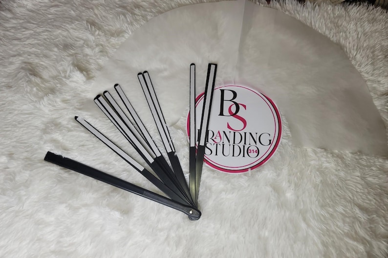 Sublimation Clack Fan Blanks – 13in Unassembled With Black Ribs - Etsy