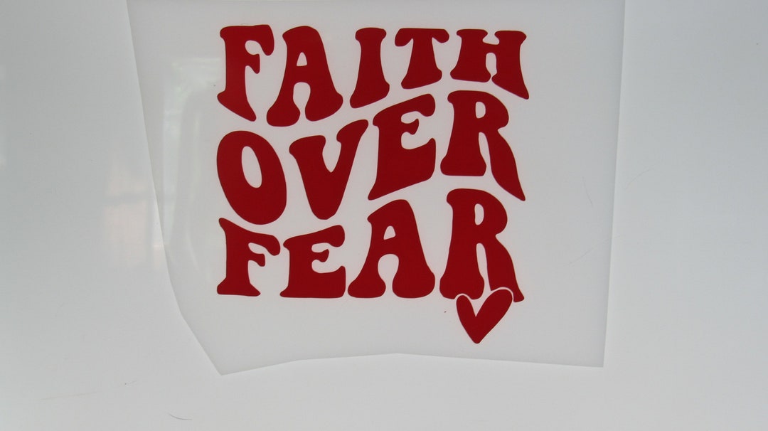 Faith Over Fear Decal, Permanent Vinyl, Window Decal, Car Decal - Etsy