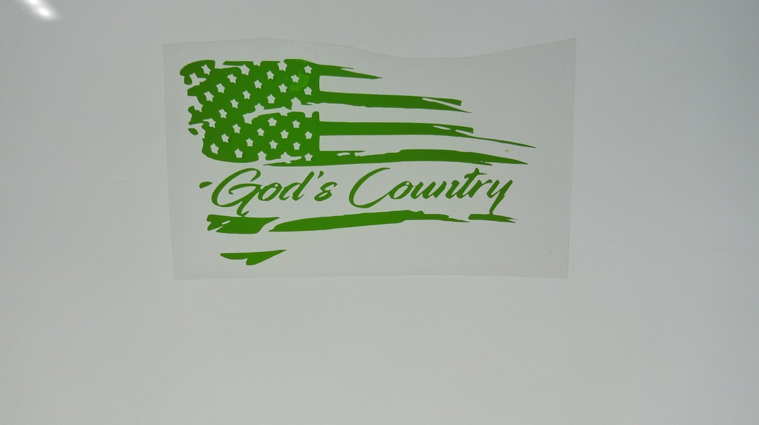 God's Country Flag Decal, Permanent Vinyl, Window Decal, Car Decal - Etsy