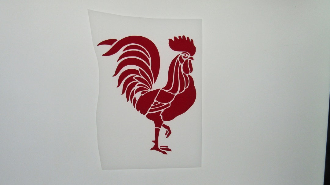 Rooster Decal, Permanent Vinyl, Window Decal, Car Decal - Etsy