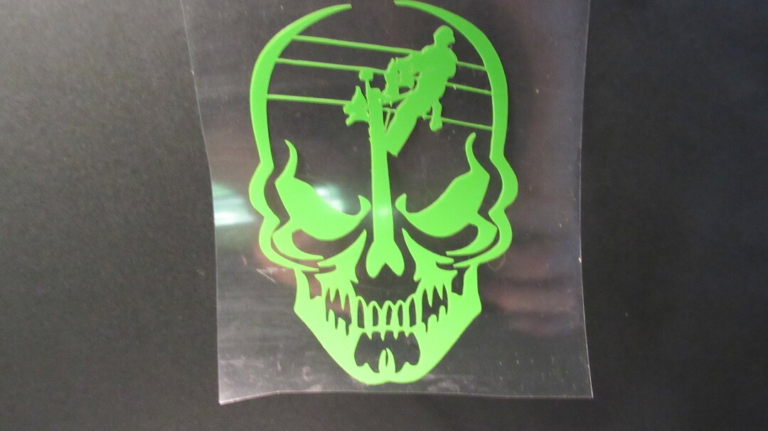 Lineman Skull Decal, Permanent Vinyl Decal - Etsy