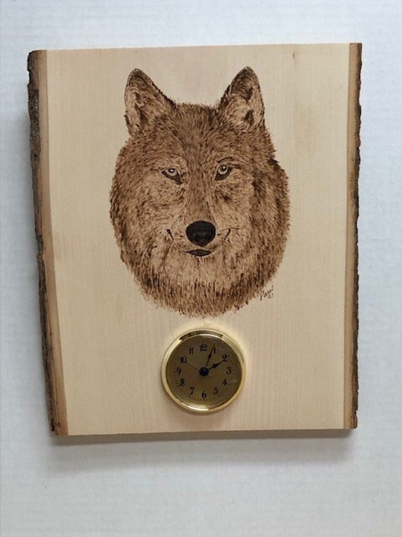 Wall clock WOLF Eye's WALL CLOCK Custom Made Home Décor Home & Living ...