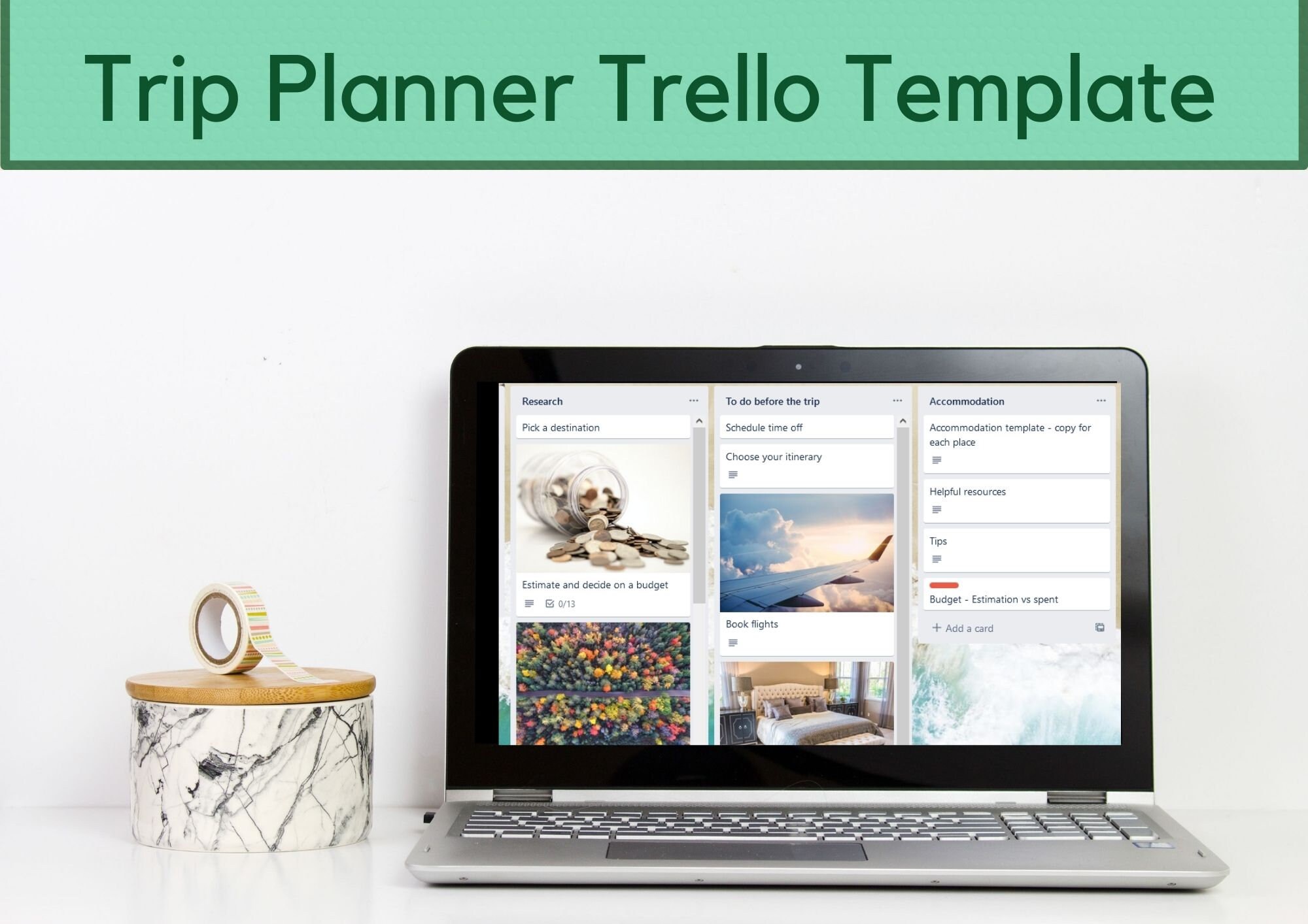 Travel Planner Trello Template - Etsy