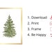 Christmas Winter Tree Print, Snowy Tree, Digital Download, PDF ...