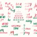 Printable Christmas Quotes Stickers Sheet, Pink and Green, PNG, PDF ...
